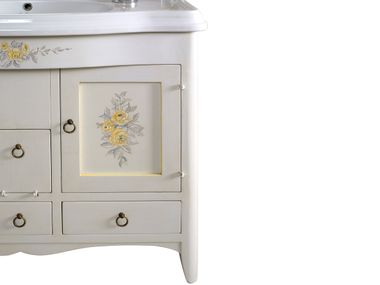 DORA | Vanity unit with integrated washbasin Floor-standing wooden ...