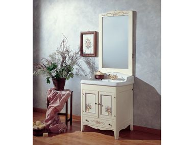 DORA | Vanity unit with integrated washbasin Floor-standing wooden ...