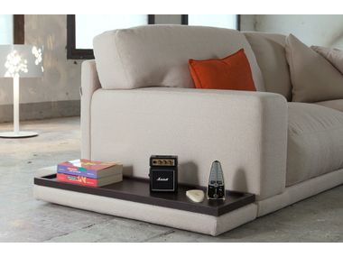 DOYLE Fabric sofa with chaise longue By Domingo Salotti