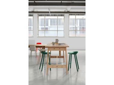 BASIS Rectangular oak high table By E15 | design David Chipperfield