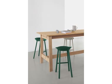 BASIS Rectangular oak high table By E15 | design David Chipperfield