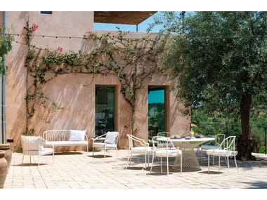 COMO Tavolo rotondo in acciaio By Emu | design Jean-Marie Massaud