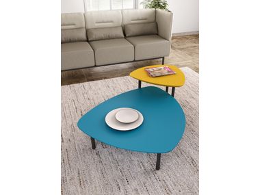 EOS Low lacquered triangular steel and MDF coffee table By Leyform ...