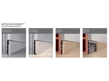 FILOMURO Flush with wall wooden skirting board By GAROFOLI