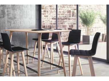 FINA CLUB Rectangular wooden high table By Brunner | design Wolfgang C ...