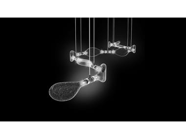 FIREFLY LED blown glass pendant lamp By Reflex | design Emanuele Missaglia