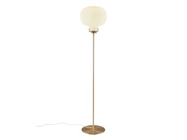 RAITO Opal glass and brass floor lamp By DFTP
