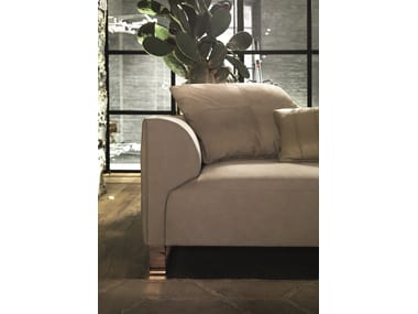 FOLD Modular leather sofa with chaise longue By Longhi | design ...