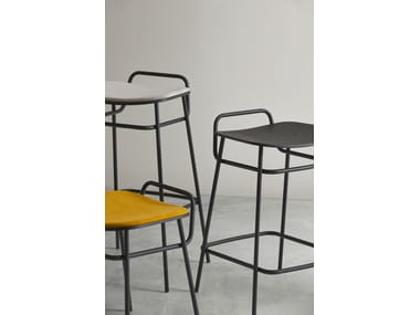 FOSCA High metal stool with padded seat By Blasco&Vila | design ...
