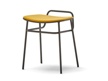 FOSCA Low metal stool with padded seat By Blasco&Vila | design Francesc ...