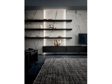 FRAME | Storage wall with integrated lighting Frame Collection By MODULNOVA