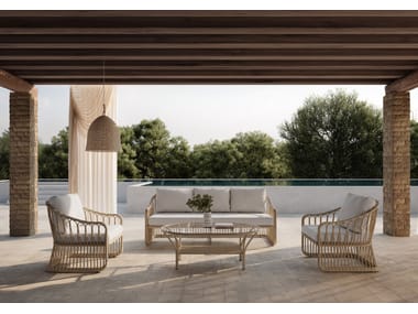 ELISA Synthetic material and aluminium garden sofa By SNOC