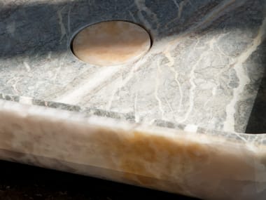 GEODE Rectangular marble shower tray By MARGRAF | design Cristina Celestino