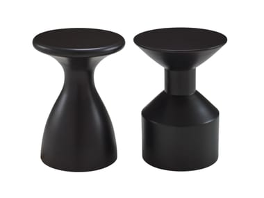 Low solid wood stool GEOMETRY By Ligne Roset