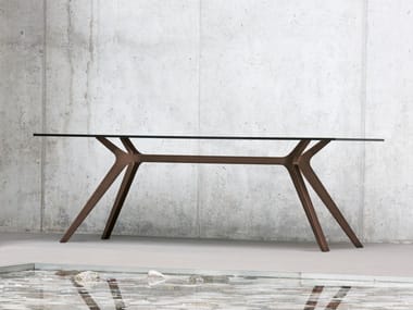 DR Sectional rectangular wood and glass office desk By FREZZA | design ...