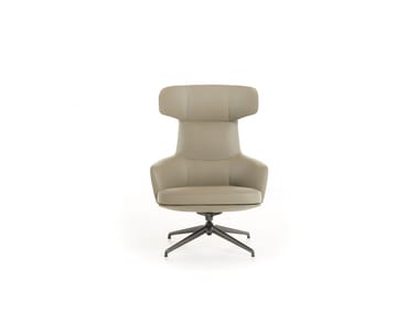 PICCADILLY Swivel high-back leather armchair By Molteni & C. | design ...