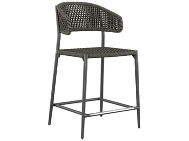 RONDO High aluminium stool with back with footrest By JANUS et Cie
