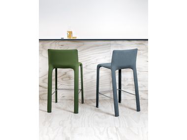 JOKO High upholstered stool with back By Kristalia | design Bartoli Design