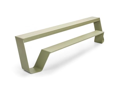 HOPPER BENCH AA Powder coated aluminium bench with back By Extremis ...
