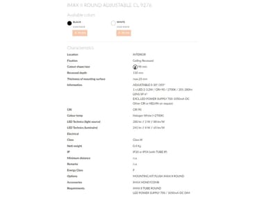 IMAX ADJUSTABLE Recessed LED adjustable spotlight By Deltalight