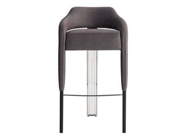 INVICTA II | Stool with armrests High fabric stool with armrests and ...