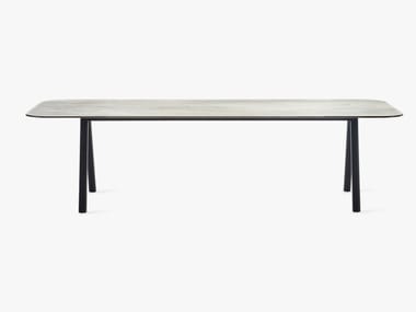 KODO Rectangular ceramic garden table By Vincent Sheppard | design Studio Segers