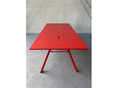 LAB Rectangular wooden meeting table with cable management By Inno ...