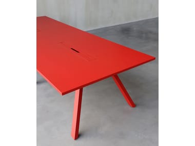 LAB Rectangular wooden meeting table with cable management By Inno ...