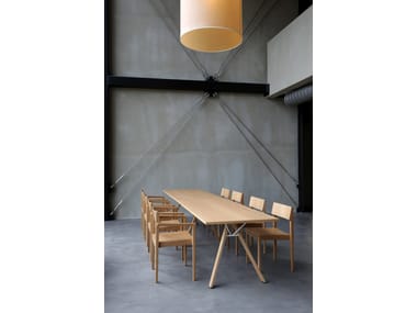 LAB Rectangular wooden meeting table with cable management By Inno ...