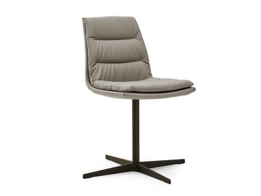 LADY 4 WAYS Swivel with 4-spoke base leather chair By EFORMA | design ...