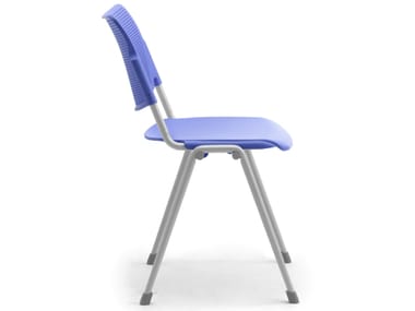 LAMIA Stackable open back polypropylene chair with linking device By ...