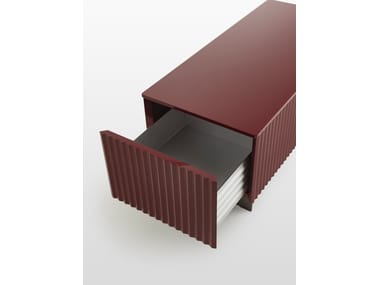 Lacquered rectangular MDF coffee table with storage space LEON BOX Leon ...