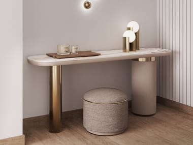 MALALA | Console table Oval wooden console table By ANA ROQUE INTERIORS