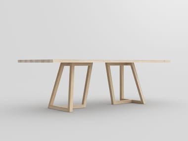 MARGO | Rectangular table Rectangular solid wood table By Vitamin ...