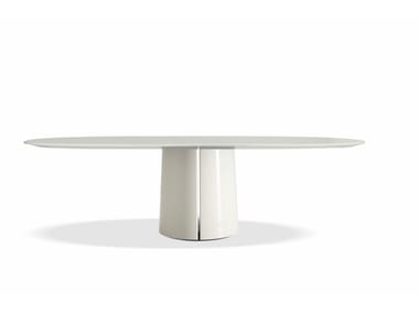 MATEO Oval wooden table By Molteni & C. | design Vincent Van Duysen