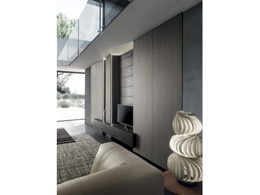 MH6 Wall-mounted milltech TV wall system By MODULNOVA | design Carlo ...