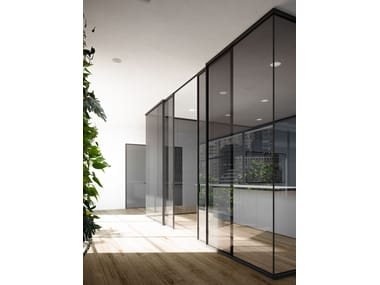MIES SINGLE GLASS Movable wall By ADL | design Massimo Luca