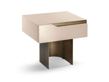 MIRAGE Rectangular wooden bedside table with drawers By Cantori