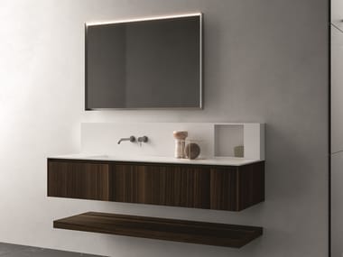 NEROLAB | Wood veneer vanity unit Nerolab Collection By Cerasa