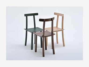 NERVOSA Oak chair open back By Woak | design Francesco Faccin