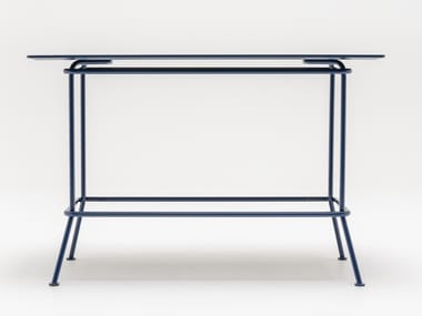 NEW SCHOOL Rectangular metal high table By MDD