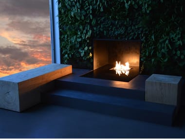 NINFEA | Wall-mounted fireplace By ITALKERO design Massimo Pistolesi e ...