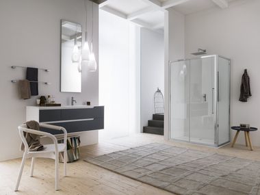 Laminate bathroom cabinet / vanity unit PRESTIGE - Composition 1 ...