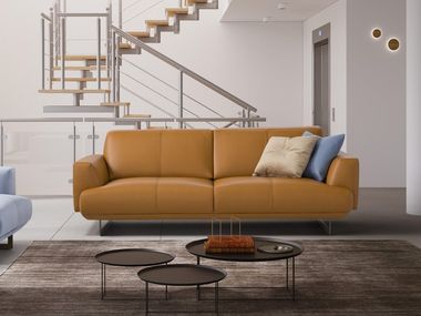PRIMULA | Leather sofa By Marinelli Home design Tommaso Oliva