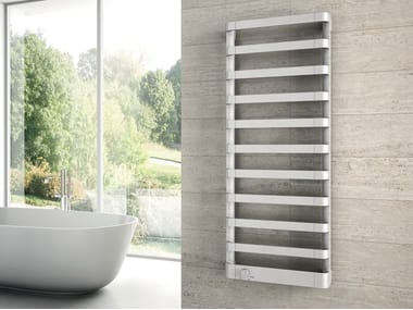Wall-mounted chrome decorative radiator STEP H By IRSAP design Antonio ...