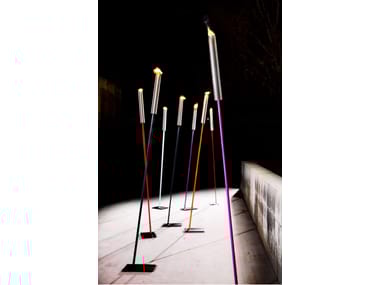 Torch with metal structure FIRE By ZAVA design Franco Zavarise