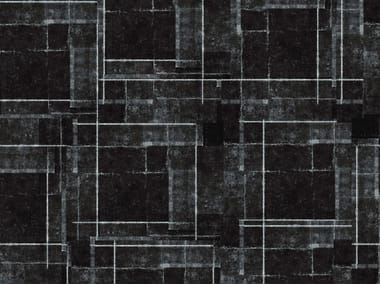 Geometric wallpaper GRAPHITE By Wall&decò design Christian Benini