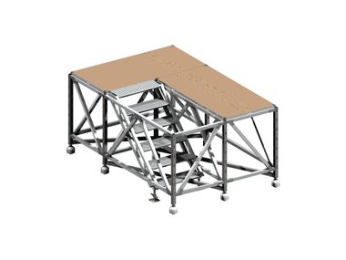 Modular system for steel platform and stand Modular system for steel ...