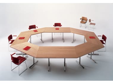 TEMPEST | Multi-purpose table Trapezoid table with flip top By Howe