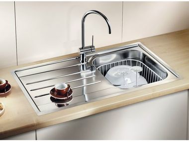 Built-in stainless steel sink with drainer BLANCO MEDIAN 6 S By Blanco